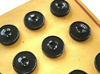 Vintage Buttons -12 Midnight Blue 5/8" Raised Center Flat Back Buttons ...
