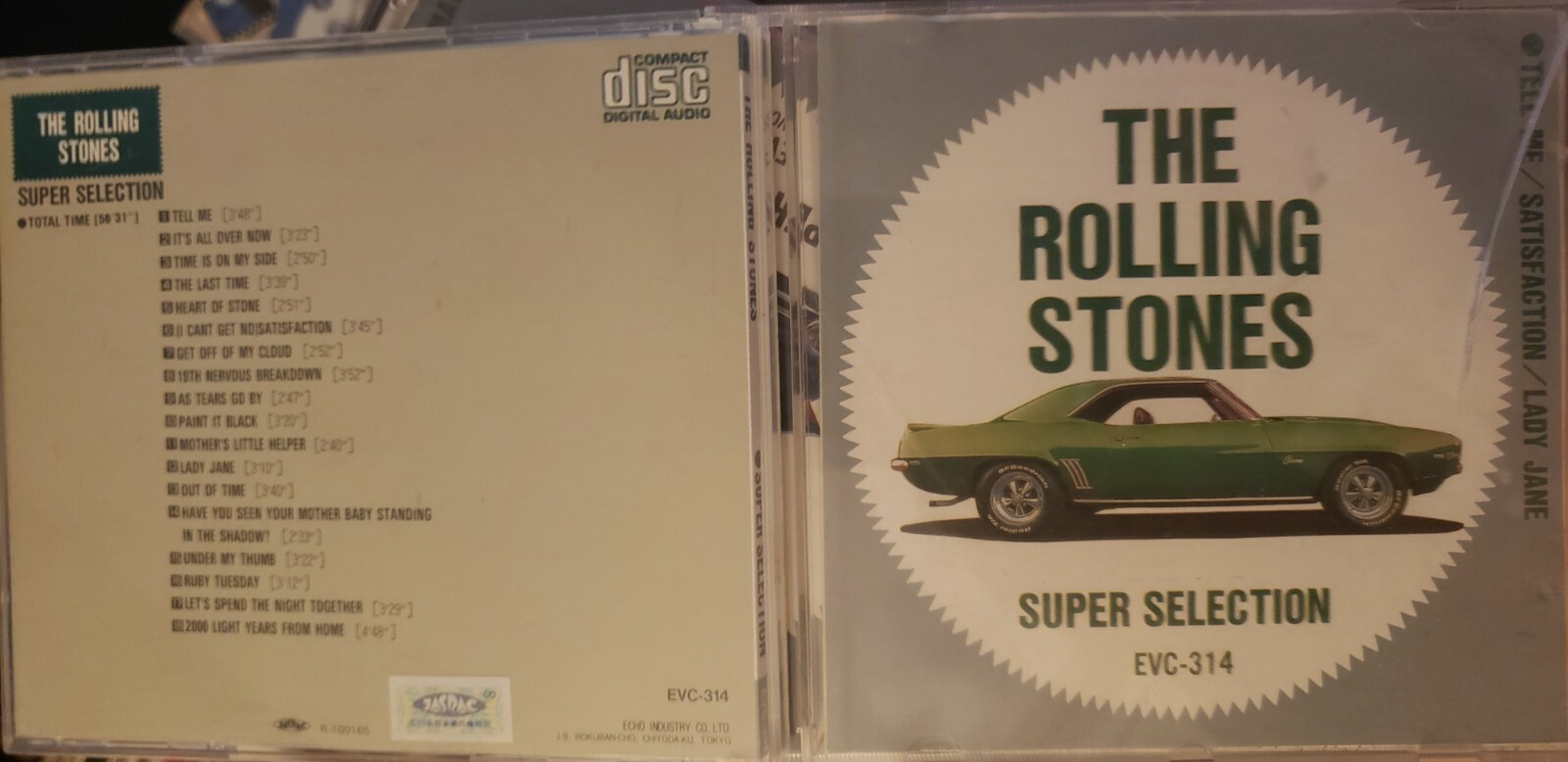 Rolling Stones Super Selection IMPORT JAPAN JASRAC CD EVC-314 FAST SHIP ...