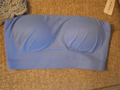 Soma L Large Dreams Come Blue Enbliss Bandeau Bra | eBay