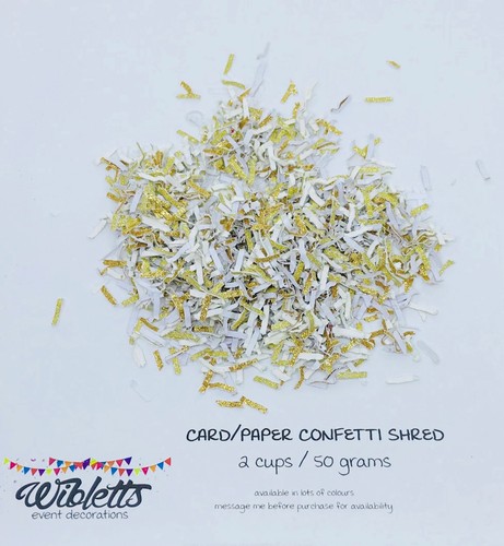 50g/2cups PAPER CONFETTI SHRED TABLE SCATTER, PINÃTA FILLER. WHITE ...