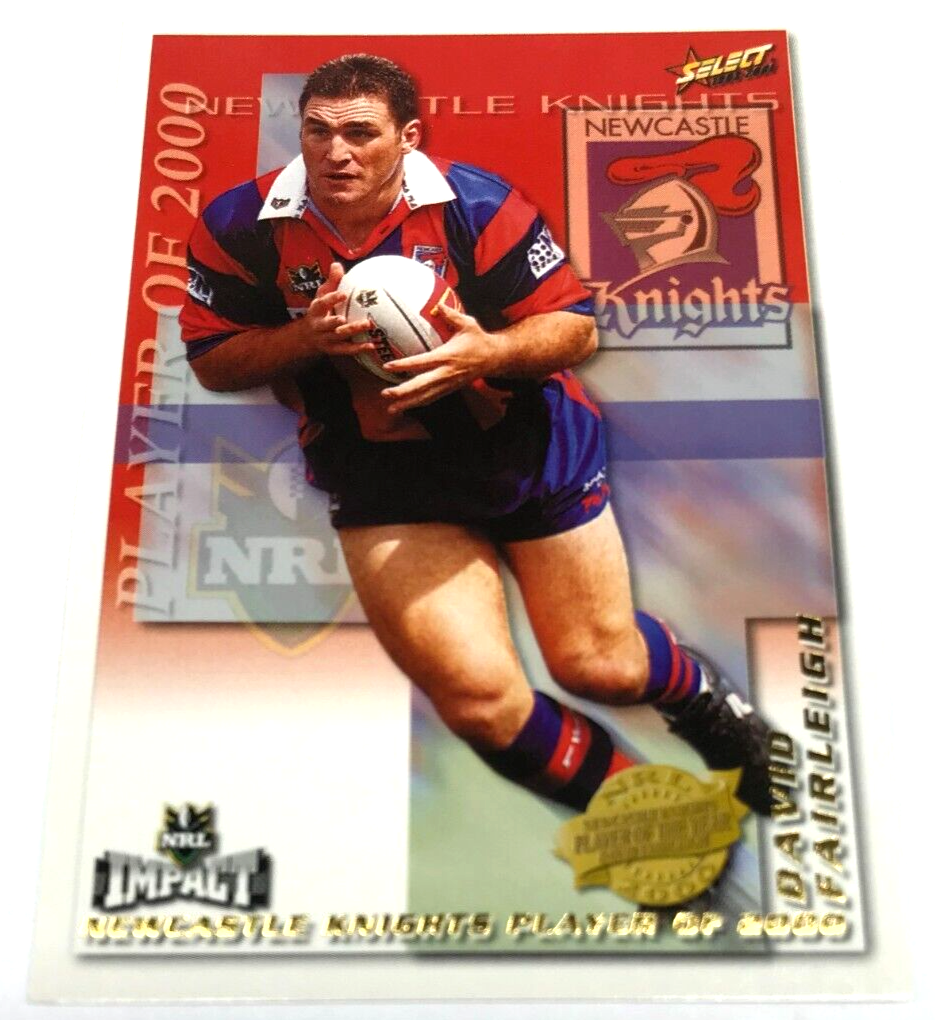 2001 SELECT NRL IMPACT CARD CLUB PLAYER OF THE YEAR CP6-DAVID FAIRLEIGH ...