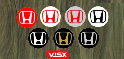 (4) Logo Sticker Wheel Center Caps Decal For Honda CIVIC ACCORD CRV ...