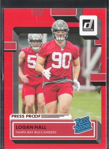2022 Panini Donruss - Rated Rookie Logan Hall #364 Press Proof Red (RC ...