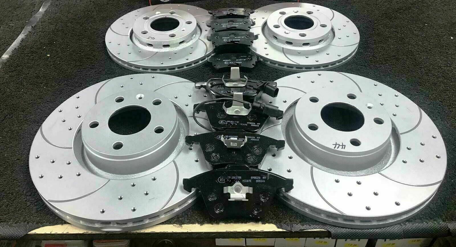 FOR AUDI A4 A5 A6 A7 QUATTRO AVANT FRONT REAR DRILLED GROOVED BRAKE ...