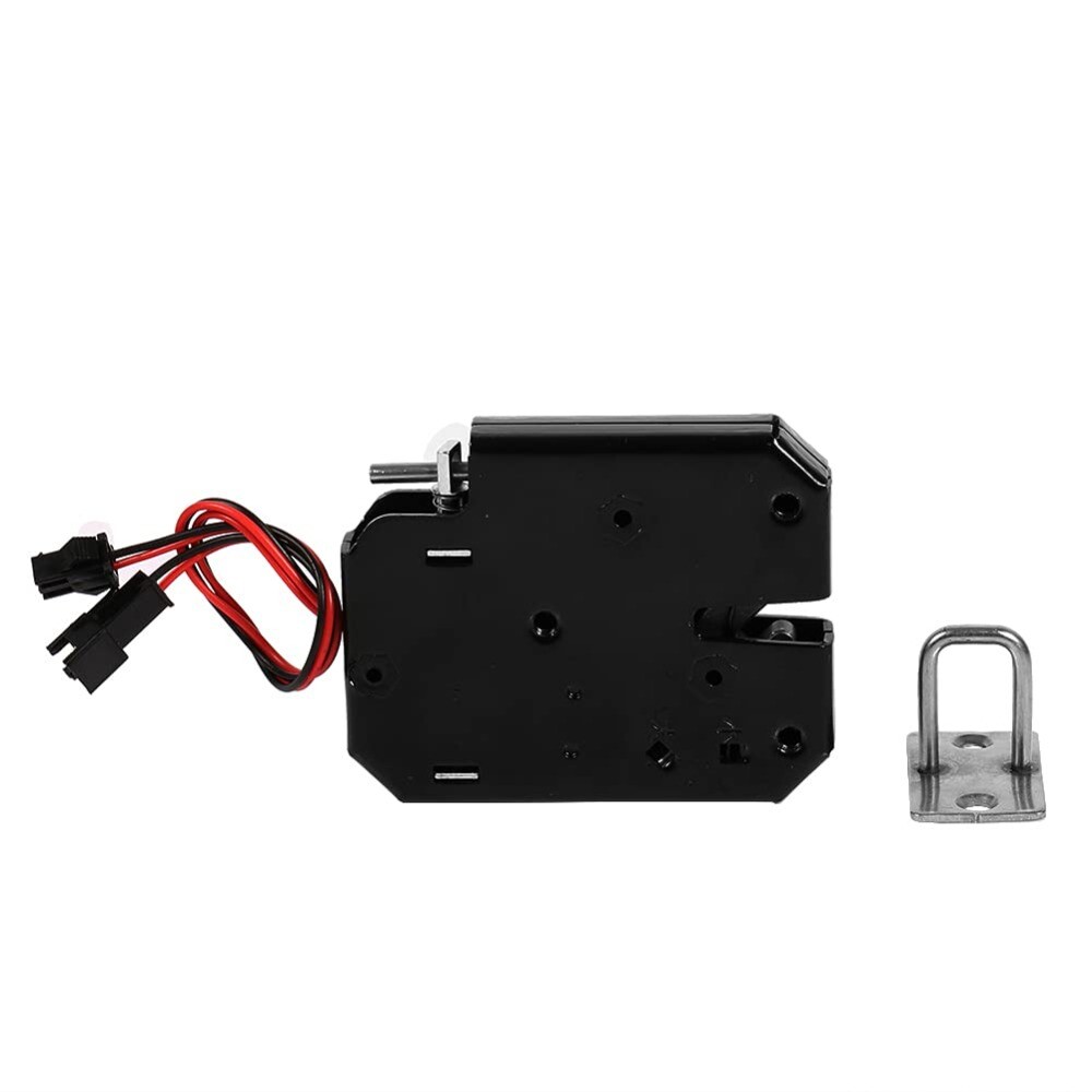 2A Solenoid Door Lock Black Electric Latch Lock Mini Electric Bolt Lock ...