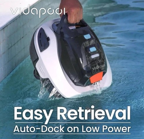 Vidapool Cordless Robotic Pool Vacuum Cleaner,Portable Swimming Opened ...
