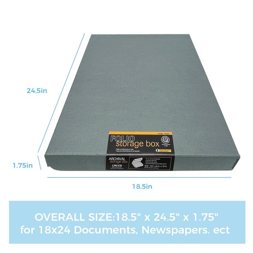 Folio Storage Box, Clamshell Design with Metal Edge. 18.5x24.5x1.75 Inches, A... | eBay