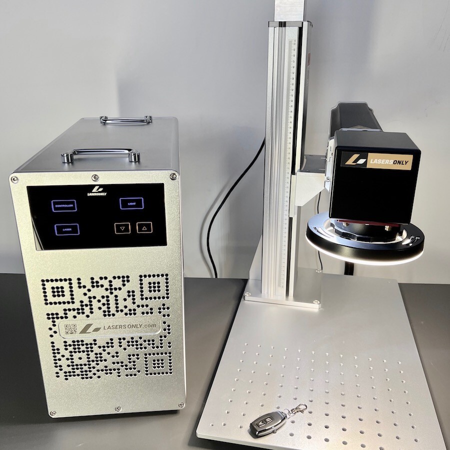 60W JPT MOPA Fiber Laser Marker Motor Z-Axis + Remote Rotary #80 USA ...