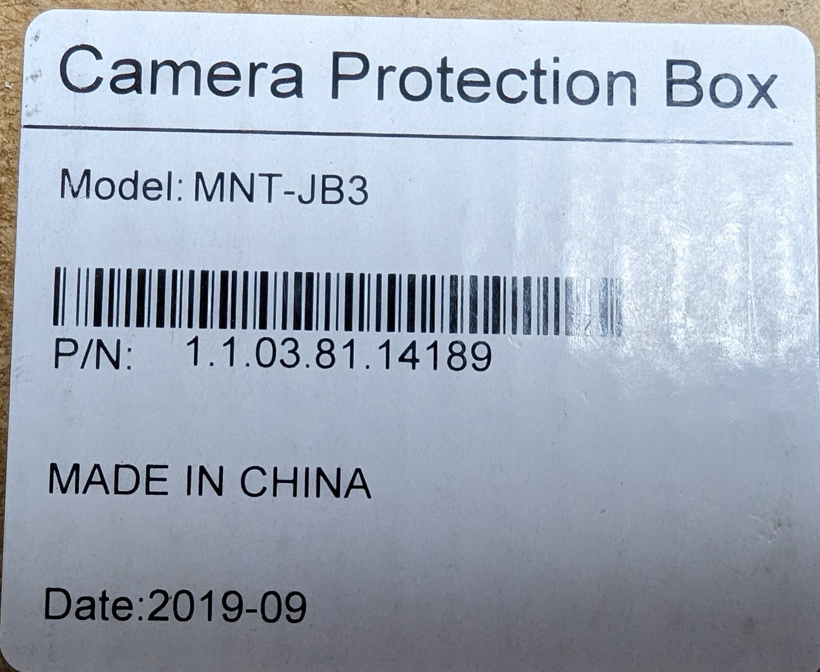 MNT-JB3 Camera Junction Box for Camera Series HD29HD1(X) HB74HD1(X) etc ...