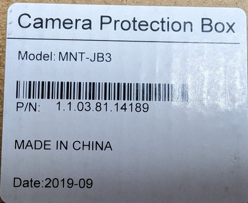 MNT-JB3 Camera Junction Box for Camera Series HD29HD1(X) HB74HD1(X) etc ...