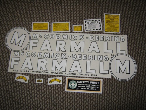 Early Farmall M Decal Set 1939-1944 "McCORMICK-DEERING FARMALL" | eBay