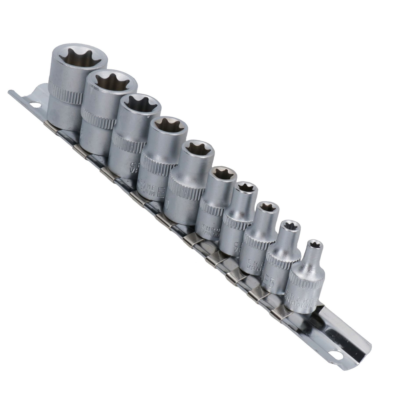 Female Torx Star E Shallow Sockets 1/4" + 3/8” Drive E4 – E18 10pc Set | eBay UK
