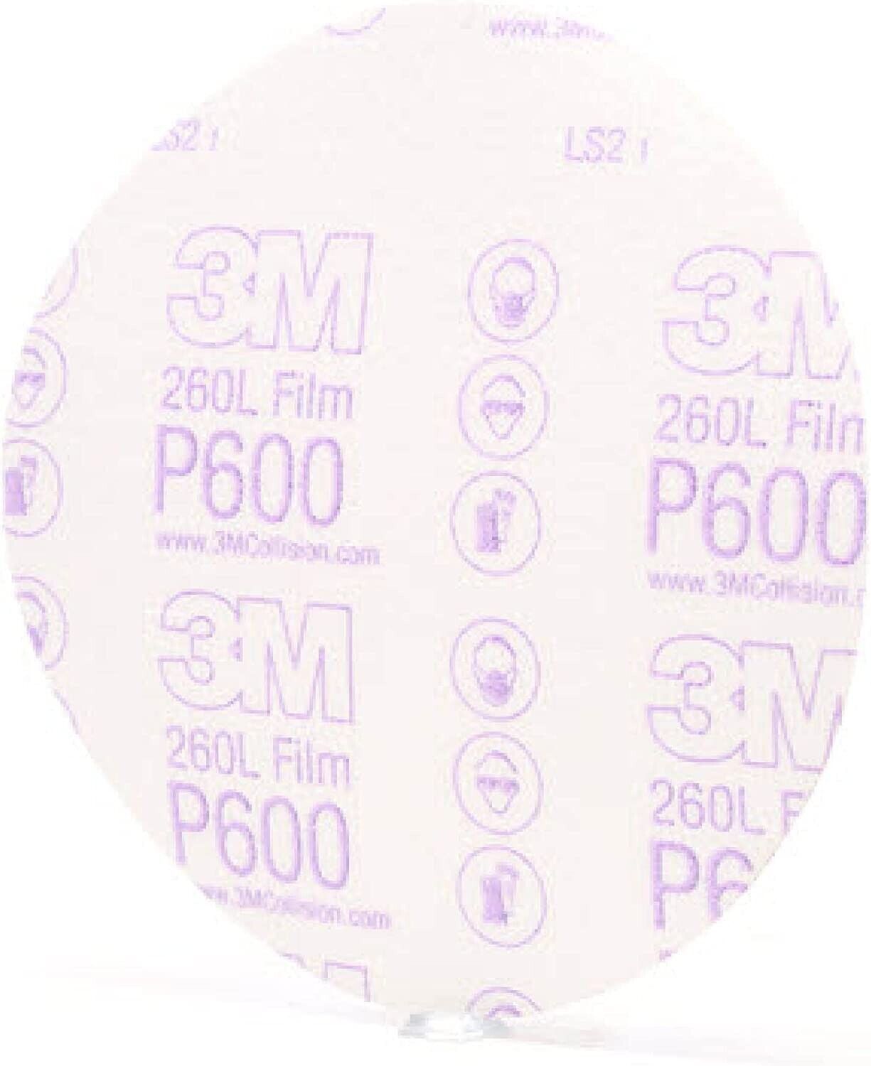 3M 00971 Finishing Film Sanding Discs, 6 Inch, 600 Grit, Extra Fine ...