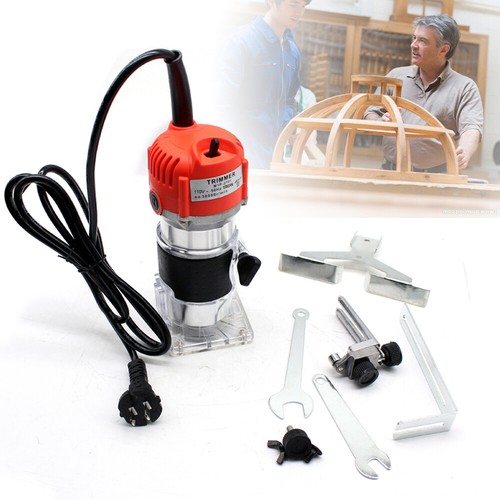 30000RPM Wood Laminate Palm Router Joiner Tool Electric Hand Trimmer 1/ ...