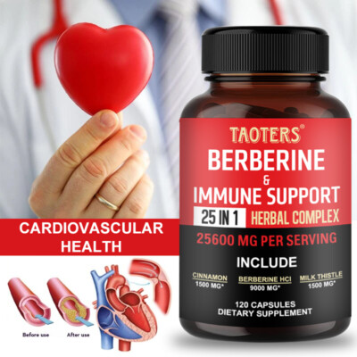 Berberine Extract 25600mg - High Absorption, Heart Health Support ...
