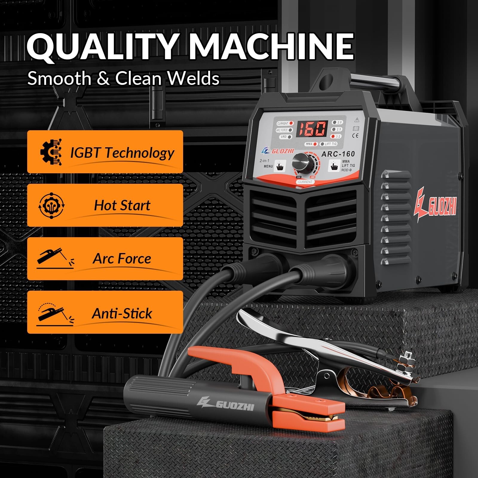 GZ GUOZHI 160A Stick Welder, 2 in 1 ARC Welder (MMA/Lift TIG ) 110V ...