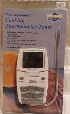 NEW Kitchen Collection Cooking Thermometer-Timer Item#20158 Digital ...