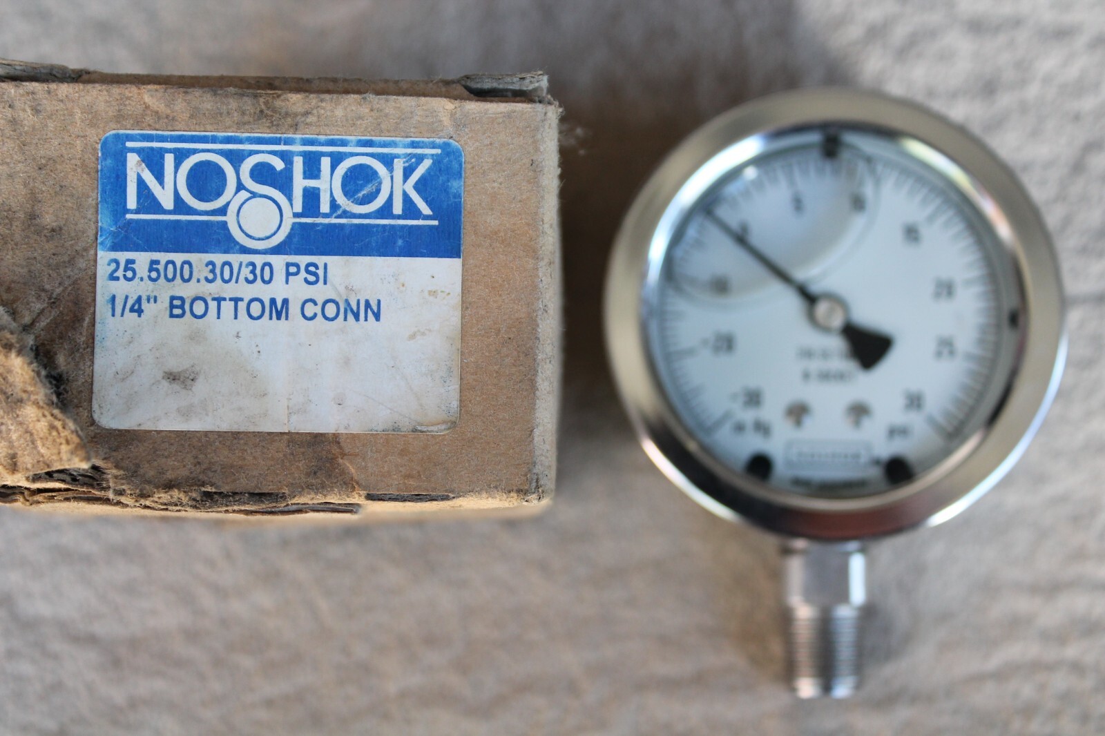 NOSHOK 25-500-30/30-psi Pressure Gauge New In Box | eBay