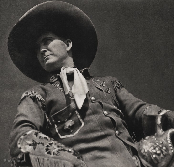 1940s Vintage Colonel TIM MCCOY Cowboy Western CIRCUS Photo Gravure Art ...