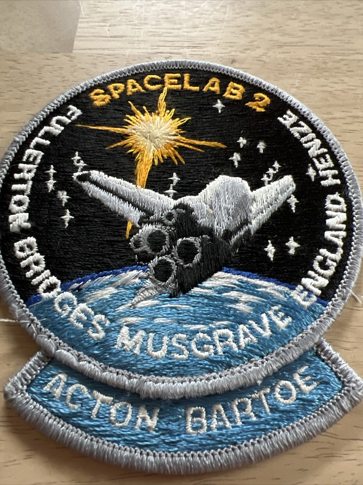US NASA Space SHUTTLE Program Patch SPACELAB 2 ACTON BARTOE FULLERTON ...