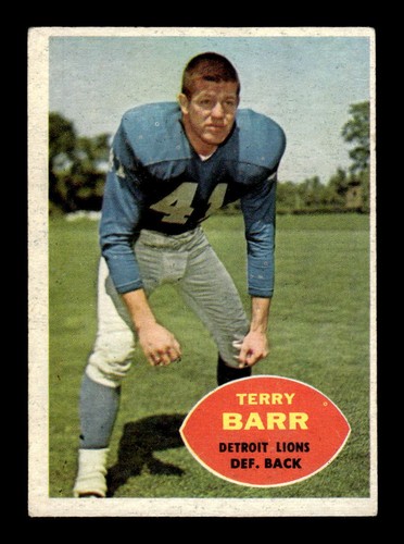 1960 Topps Football #47 Terry Barr Excellent Detroit Lions | eBay