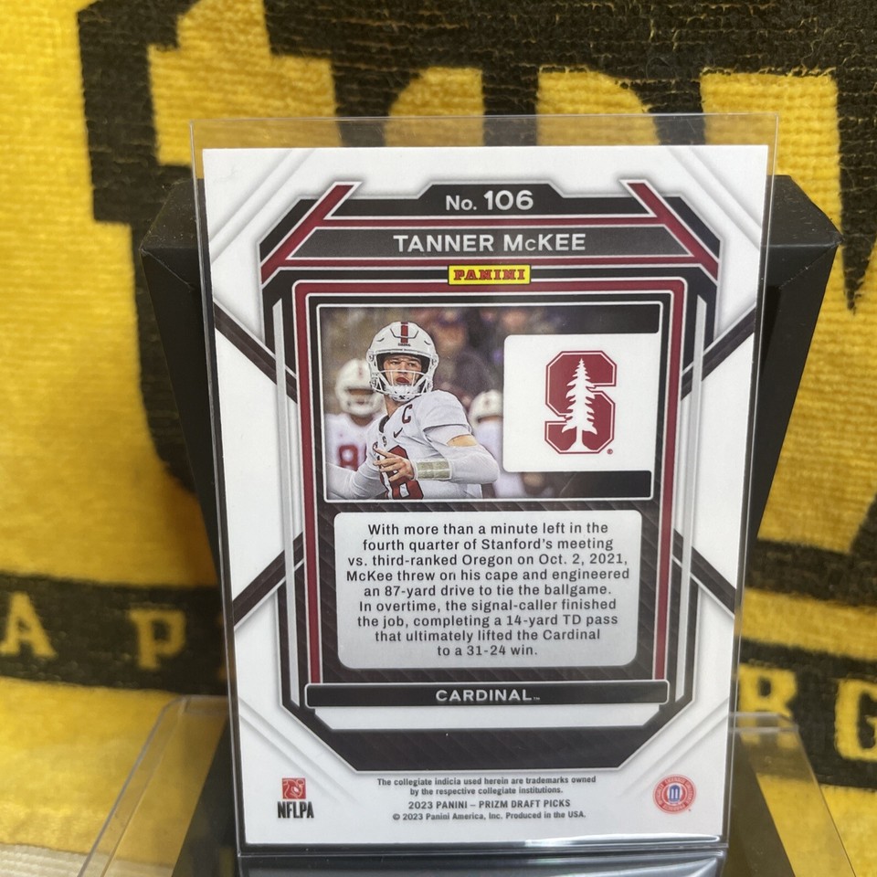 2023 Panini Prizm Draft Picks Tanner McKee 106 Base Rookie Card | eBay