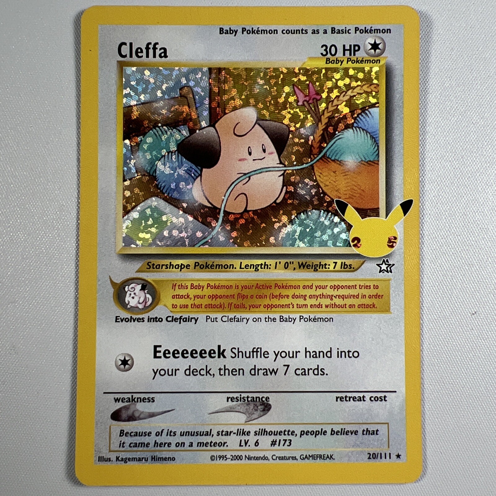 Pokémon TCG Cleffa Celebrations: Classic Collection 20/111 Holo Holo ...