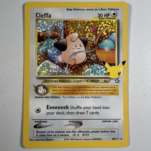 Pokémon TCG Cleffa Celebrations: Classic Collection 20/111 Holo Holo ...