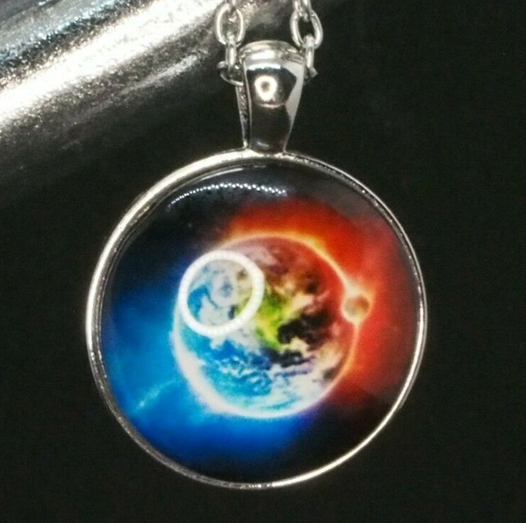 Solar System Galaxy Planet Earth Pendant Universe Necklace Knuckle Ring ...