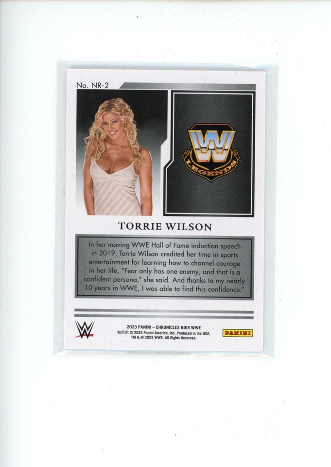 2023 Chronicles WWE Noir Torrie Wilson #NR-2 WWE Legend Holo Silver 22/ ...