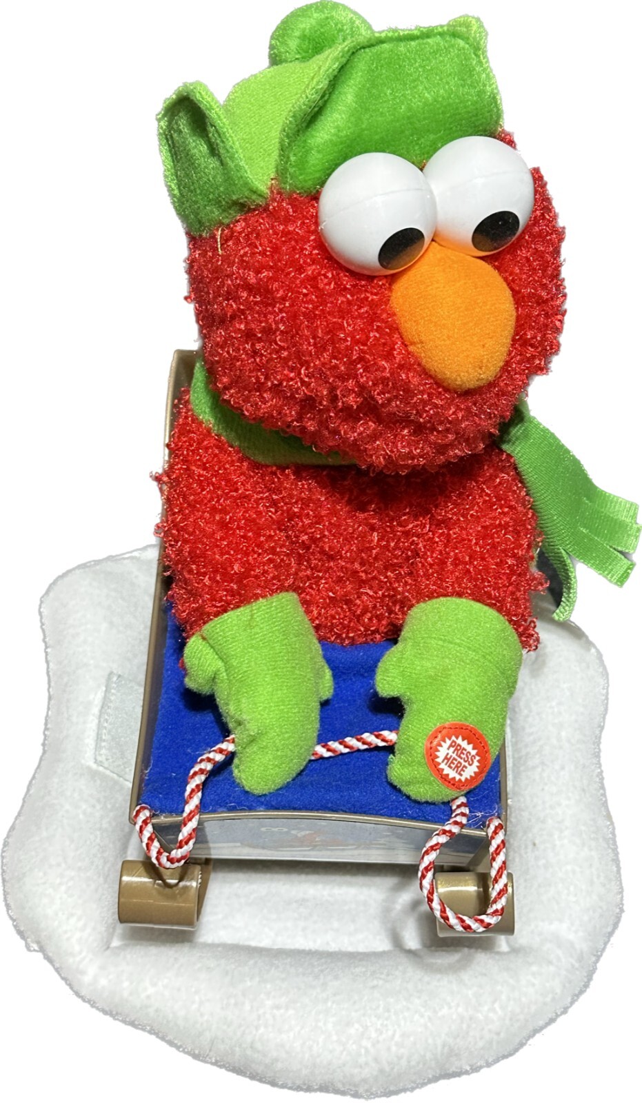 Kurt Adler Sesame Street Christmas Elmo Sled Sleigh Sings & Talks ...