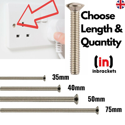 M3.5 ELECTRICAL SOCKET SCREWS SWITCH SCREWS LONG 30mm - 100mm uk stock ...