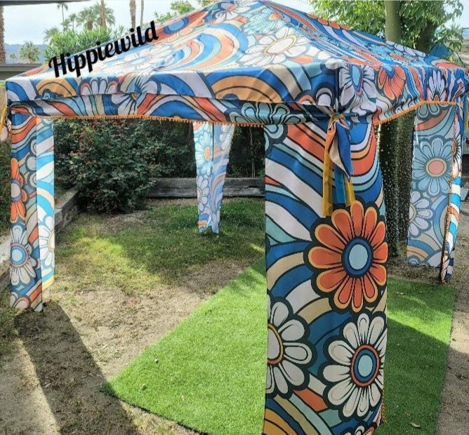 Vendor Tent cover, retro tent, boho vendor tent, festival tent, 10x10 ...