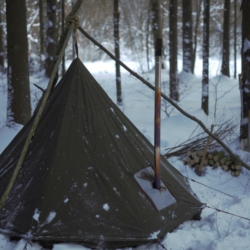 Two military polish lavvu ponchos Size 1 - it is a teepeee tent ...