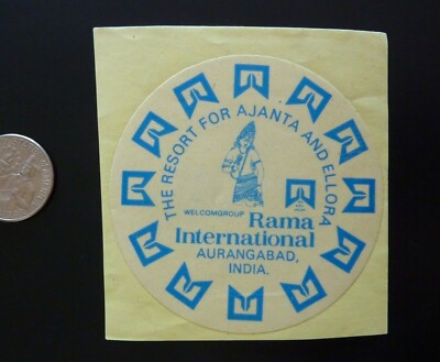 Hotel Rama International Aurangabad India Vintage Luggage Label | eBay