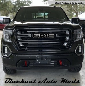 2019 2020 2021 GMC Sierra 1500 Black Carbon Fiber Emblem Blackout ...