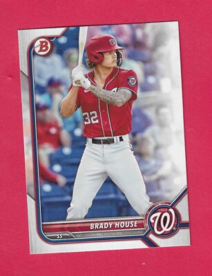 50 card lot of 2022 Bowman Draft #144 Brady House - Nationals -10 lots ...
