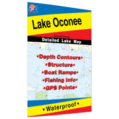 Lake Oconee Fishing Map-L508 | eBay