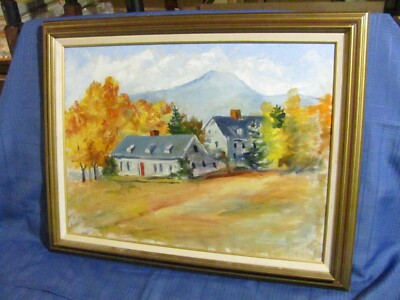 Arthur Wilder (1857-1945) Woodstock, VT Oil Painting with Mt. Ascutney ...