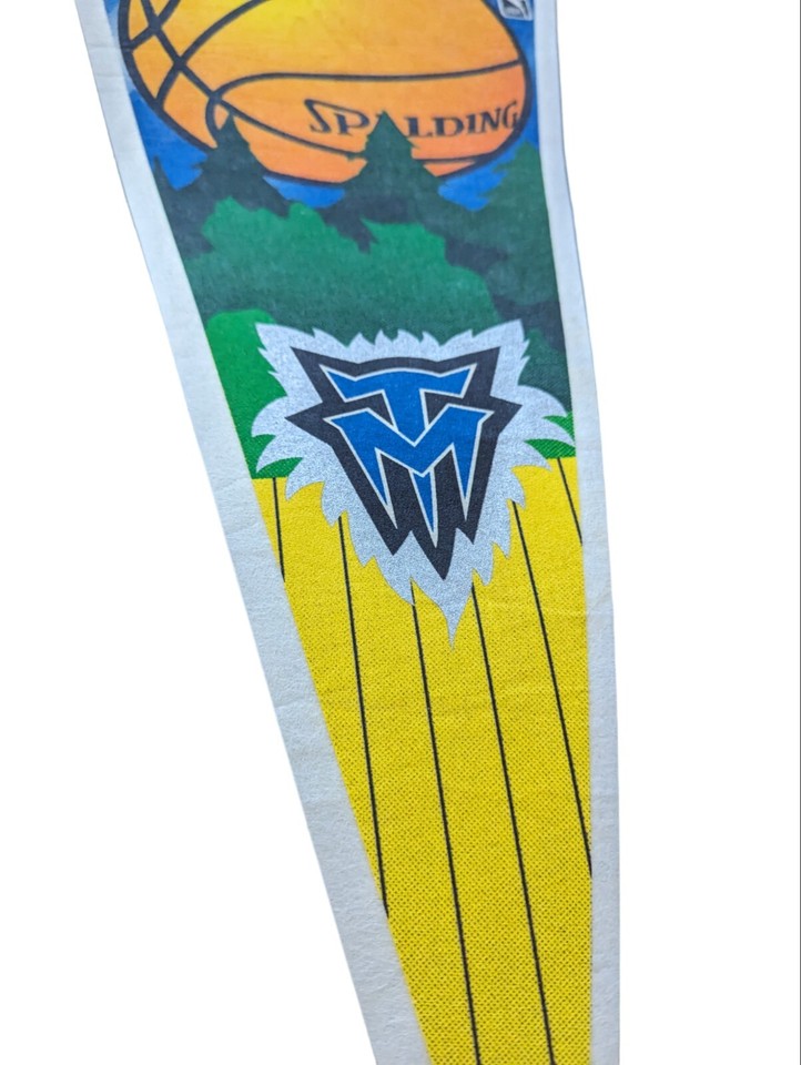 Vtg Minnesota Timberwolves Pennant Felt Flag NBA Basketball 90s ...