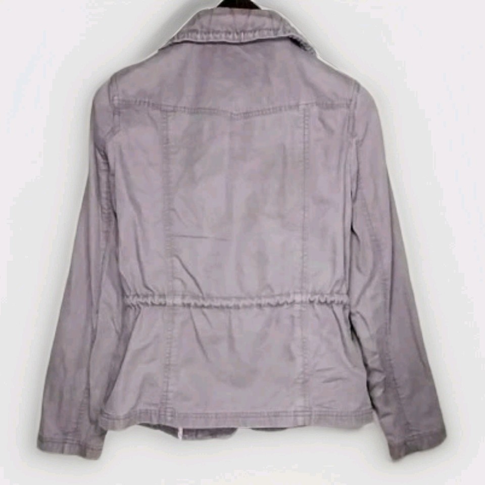 Banana Republic Women XS Brown Twill Khaki Jacket Zip Drawstring Cinch Waist Mom | eBay