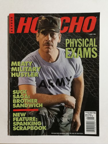 Vintage Honcho Magazine June 1996 Ex Military Man Gay Interest Playguy ...