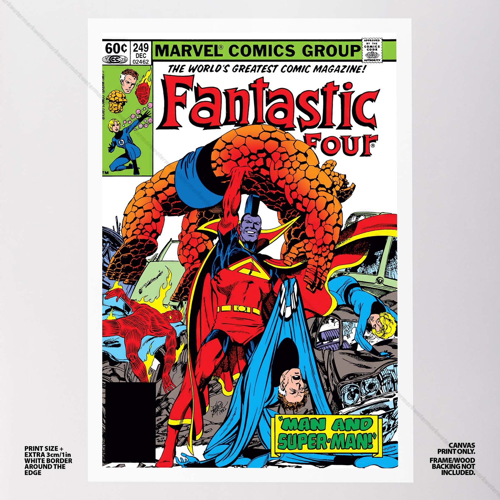 Fantastic Four #249 Poster Canvas F4 Marvel Comic Book Art Print | eBay