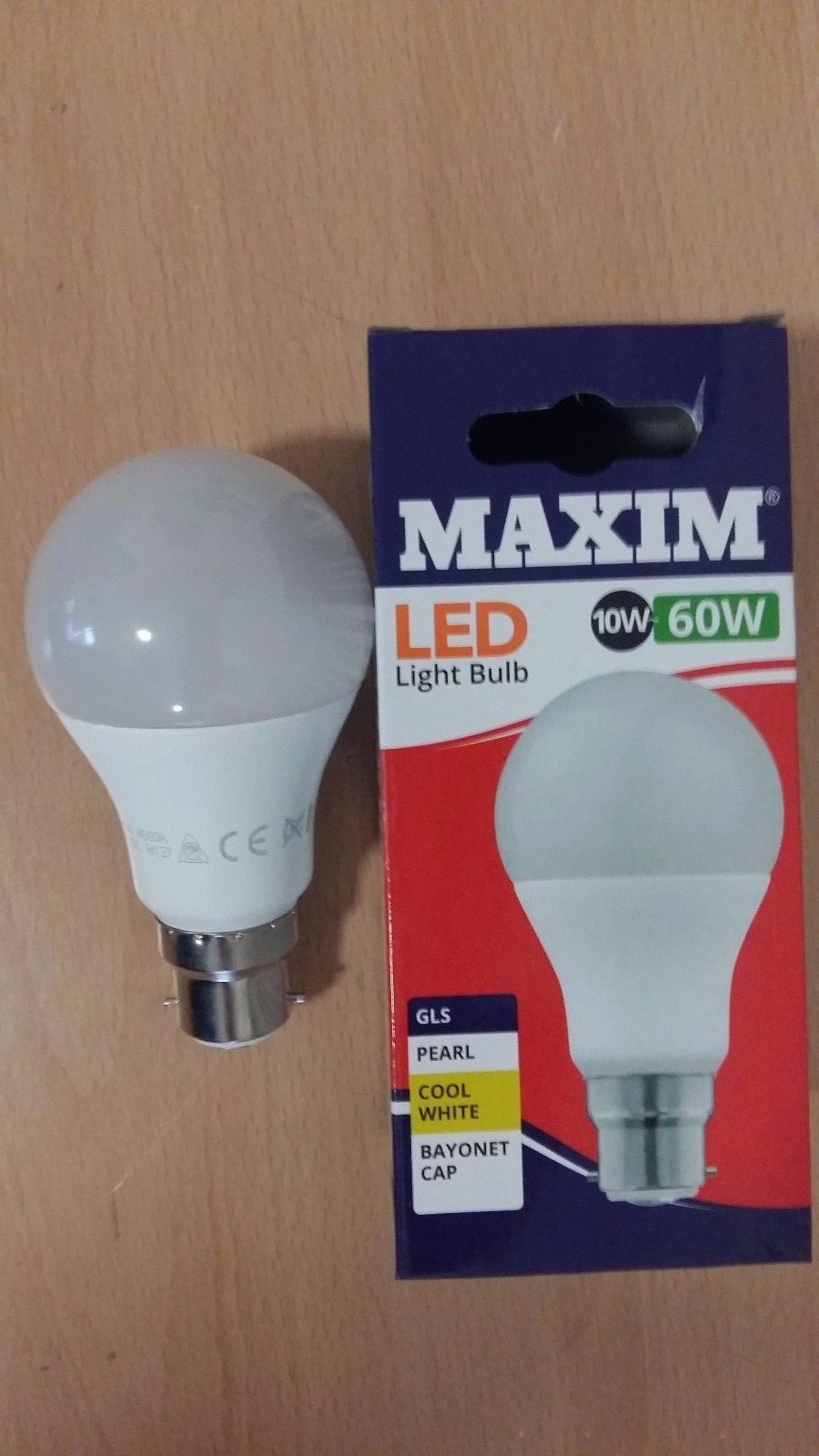 Maxim LED GLS Bulbs 6w 10w 13w BC B22 ES E27 Cool White 4000K 40w 60w ...