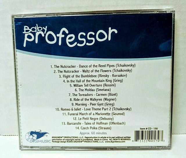 Baby Professor Thinking Born to 48 Months Classical Melodies for ...