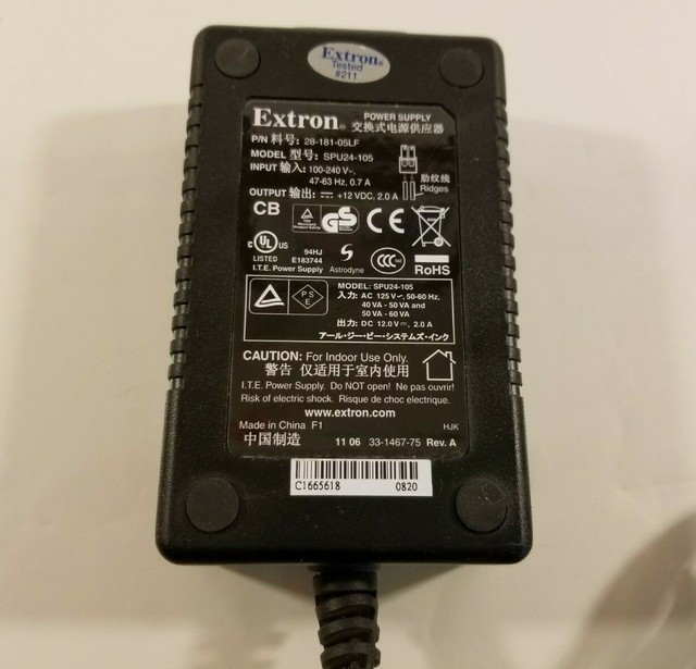 Extron 12v DC 2a Power Supply Coaxial Connector for sale online | eBay