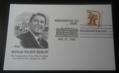 PRESIDENT RONALD REAGAN'S 2ND TERM INAUGURAL COVER 1985. | eBay