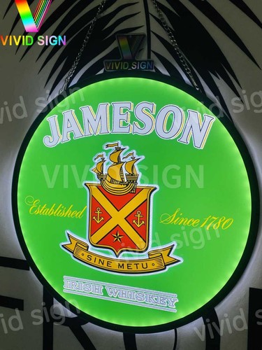 Jameson Irish Whiskey 20"x20" 3D LED Neon Beer Bar Sign Display Light ...