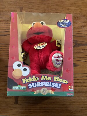 Vintage Red Tickle Me Elmo Surprise Sesame Street 5th Anniversary ...