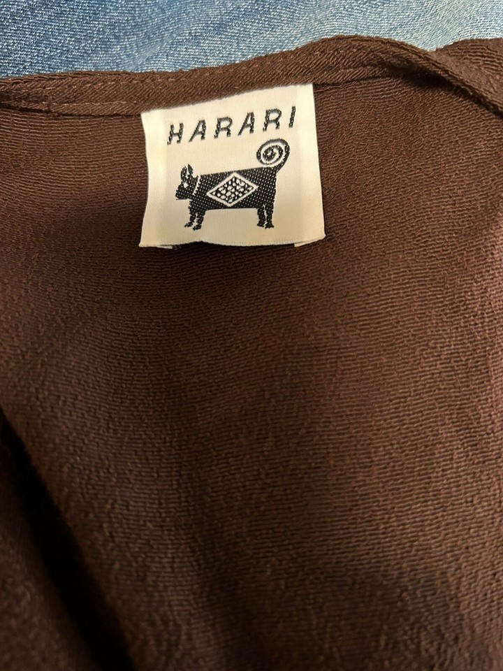 Vintage Harari Dress Brown Velvet Rayón Size Small Preowned | eBay